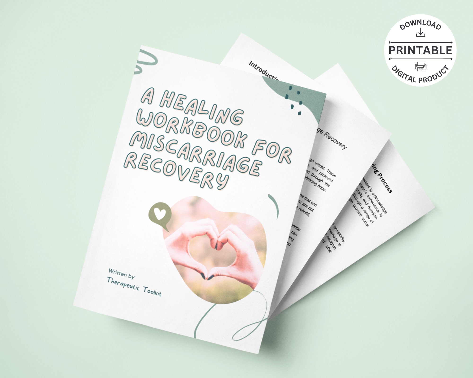 Miscarriage Recovery Healing Workbook | Grief Support | Therapy ...
