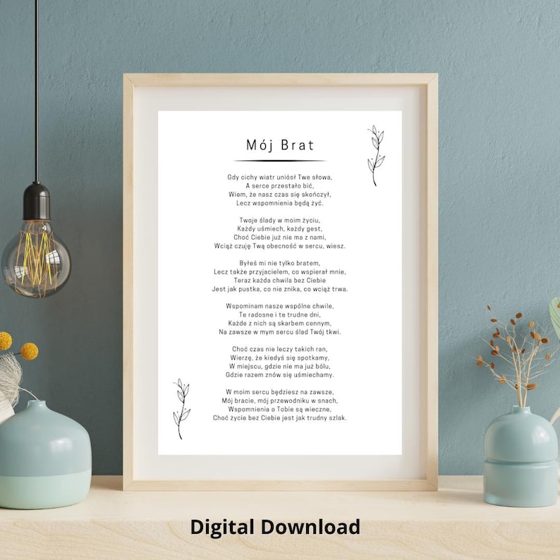 My Brother A Memorial Poem for a Lost Brother, Bereavement Poem, Poem ...