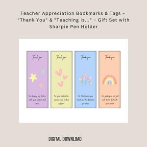 Sharpie Pen Holder, Multi Purpose Gift Tags, Teacher Bookmarks, Thank ...