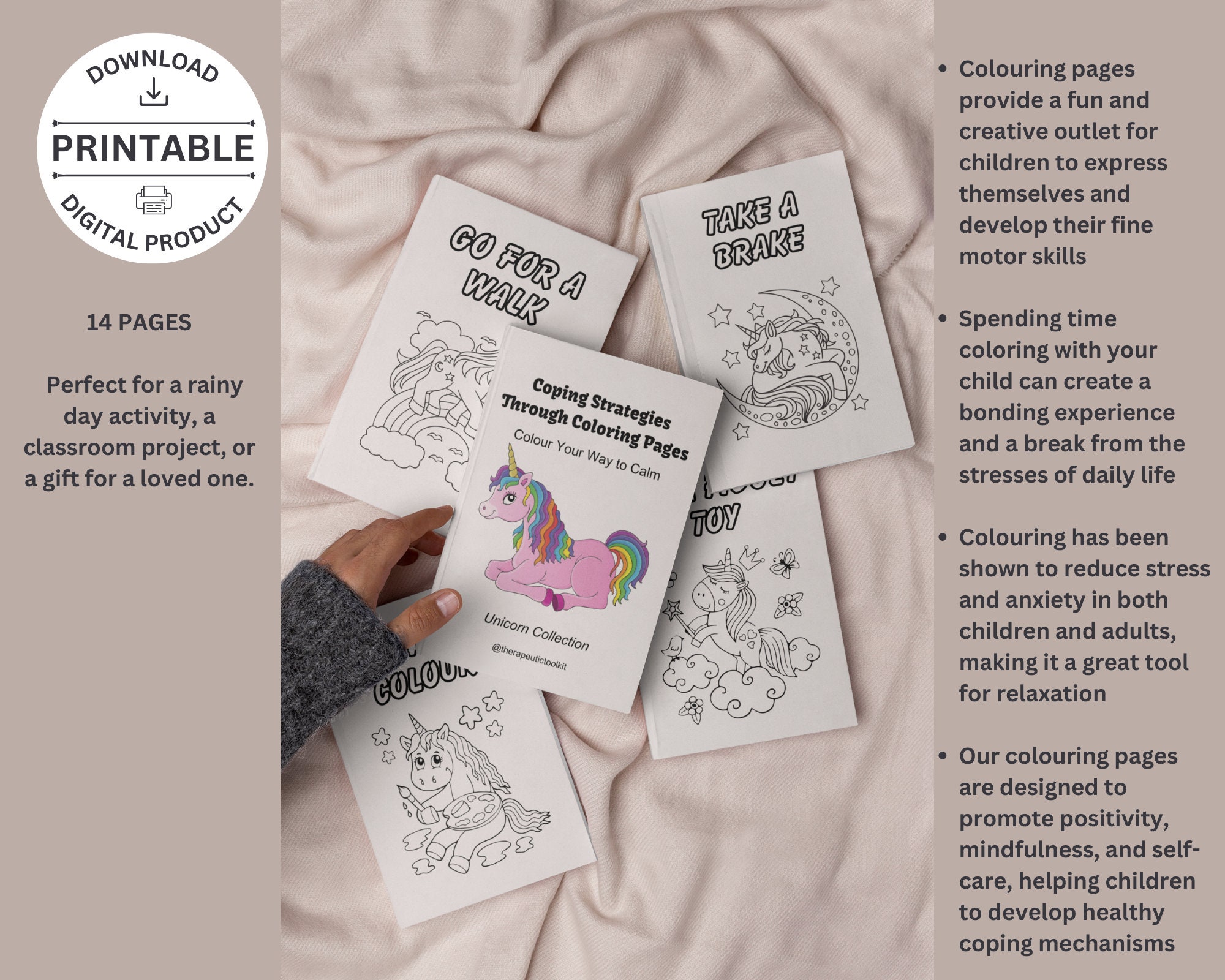 Colouring Pages | Kids Activity | Printable | Digital Product | Mental ...