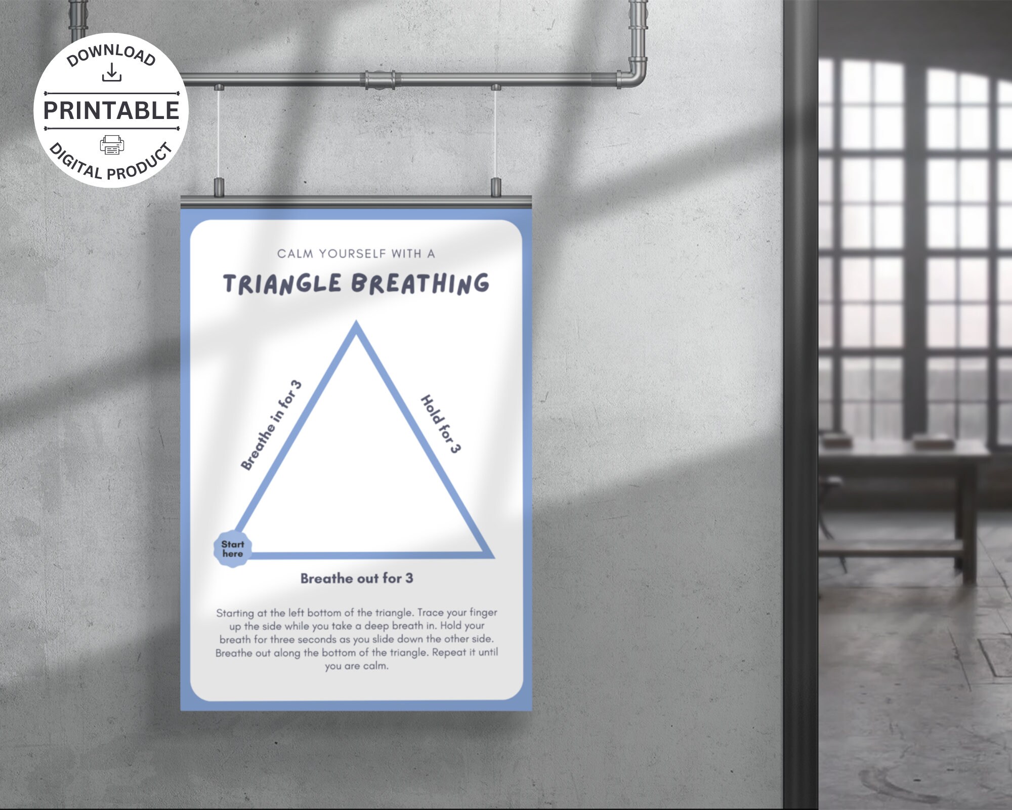 Breathing Coping Strategies Poster: Star, Square, Triangle (A4/US ...