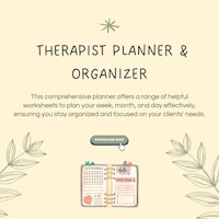 Therapist Daily Appointment Planner, Daily Clinical Planning Tool ...
