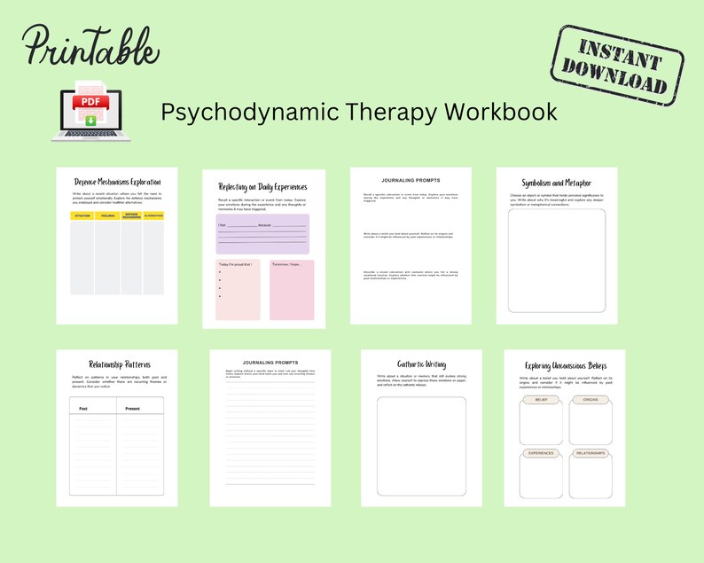 Psychodynamic Therapy Workbook: Self-exploration & Personal Growth (PDF ...