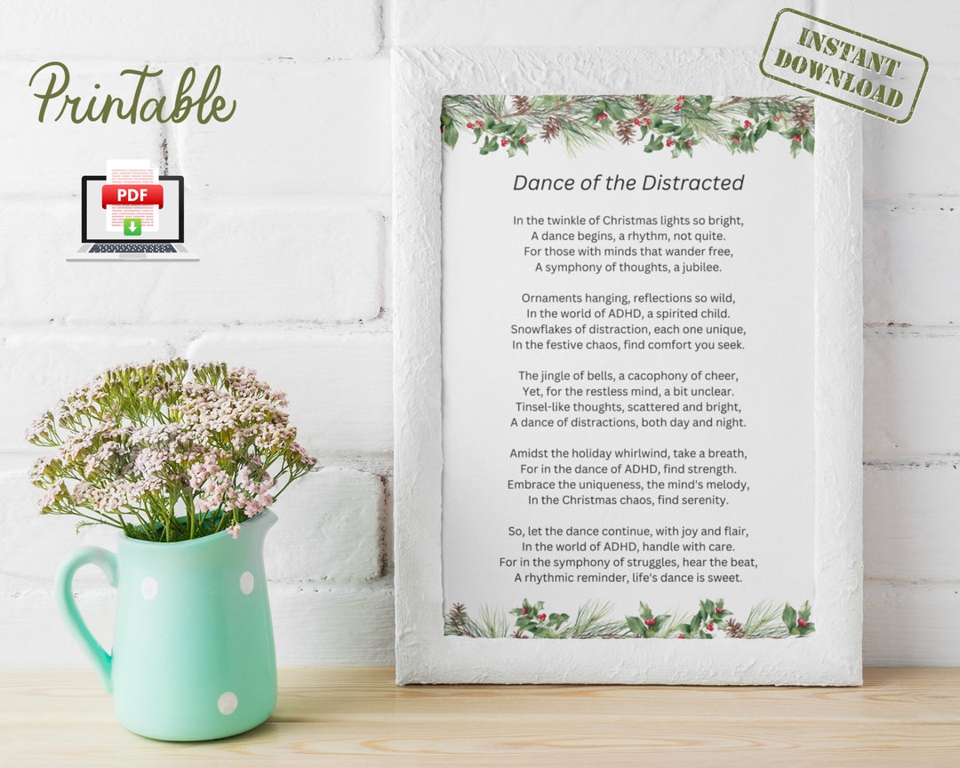 ADHD Christmas Poem Relatable Writing ADHD Empathy Poetry - Etsy