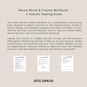 Sexual Abuse Trauma Workbook, Holistic Healing Guide (PDF) - Etsy