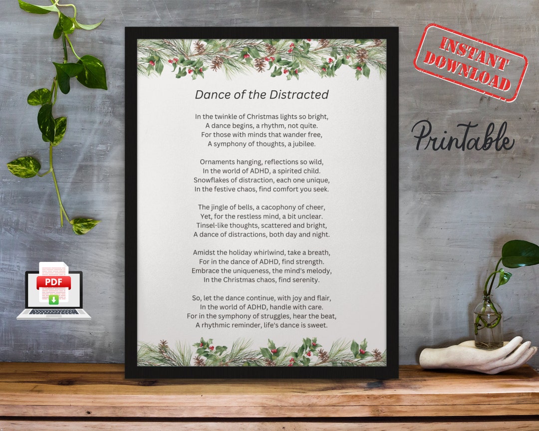 ADHD Christmas Poem, Relatable Writing, ADHD Empathy Poetry, Festive ...