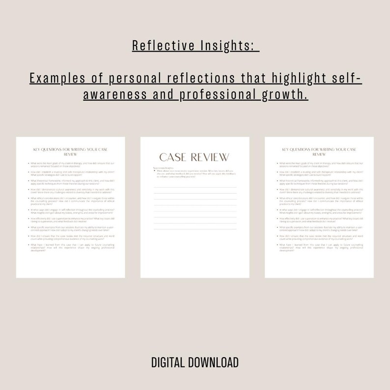 Therapeutic Counselling Case Review: Level 4 Diploma Example (PDF) - Etsy