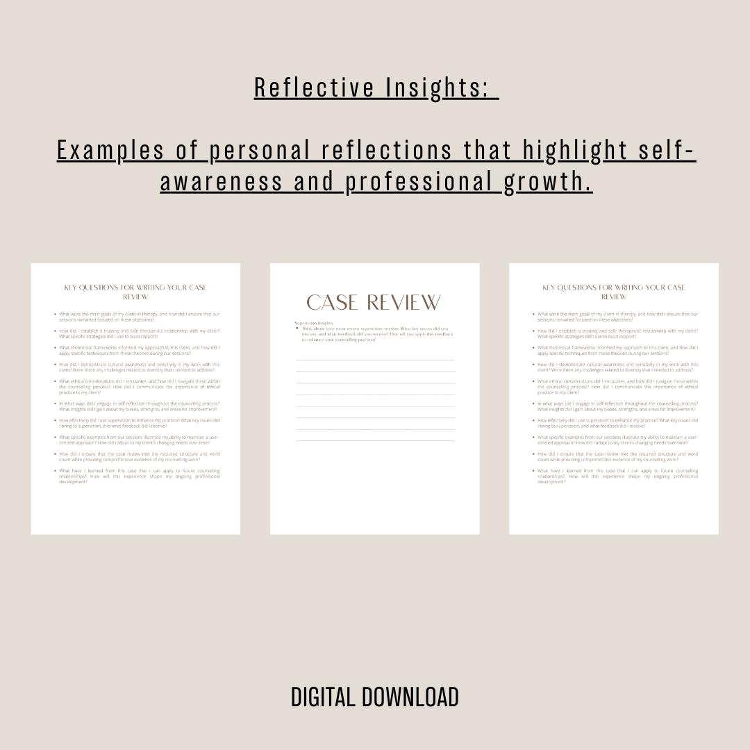 Therapeutic Counselling Case Review: Level 4 Diploma Example (PDF) - Etsy