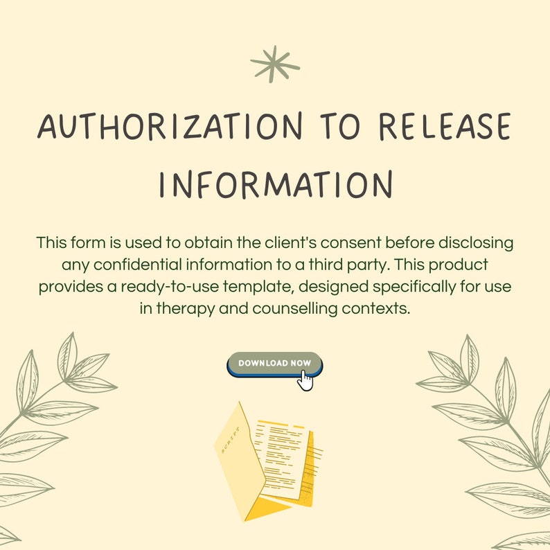 Authorization to Release Information, Authorization for Release of ...