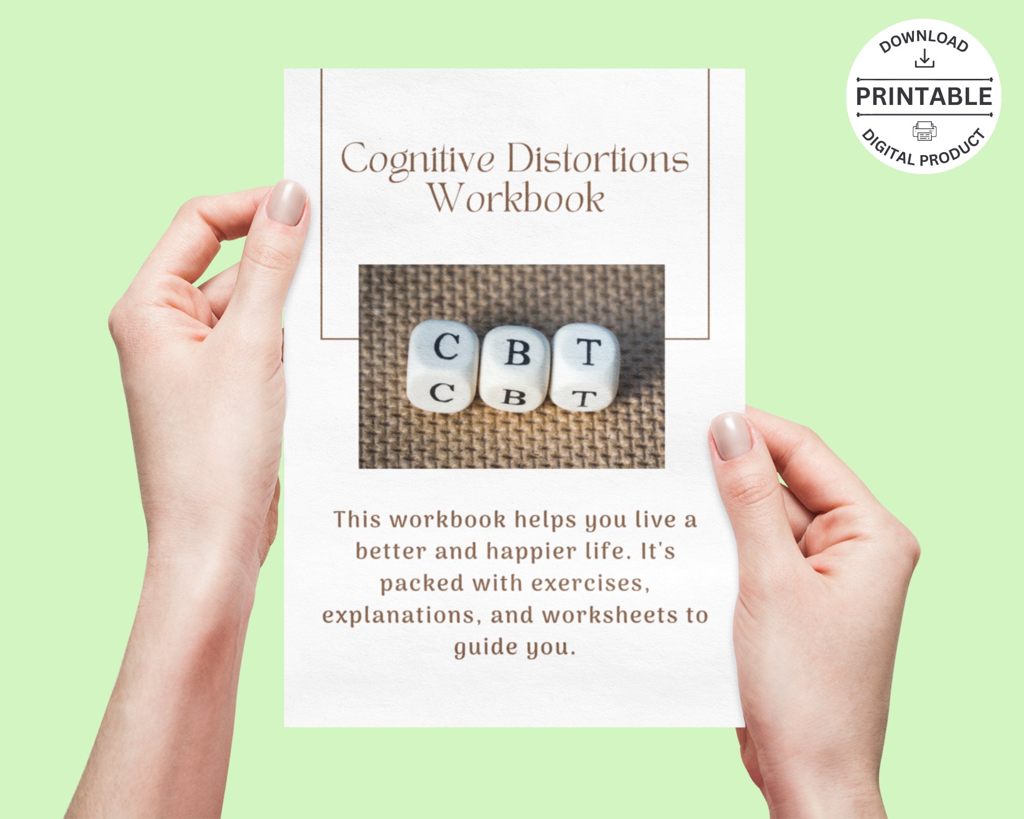 Cognitive Distortions, CBT Worksheets, Cognitive Restructuring, Coping ...