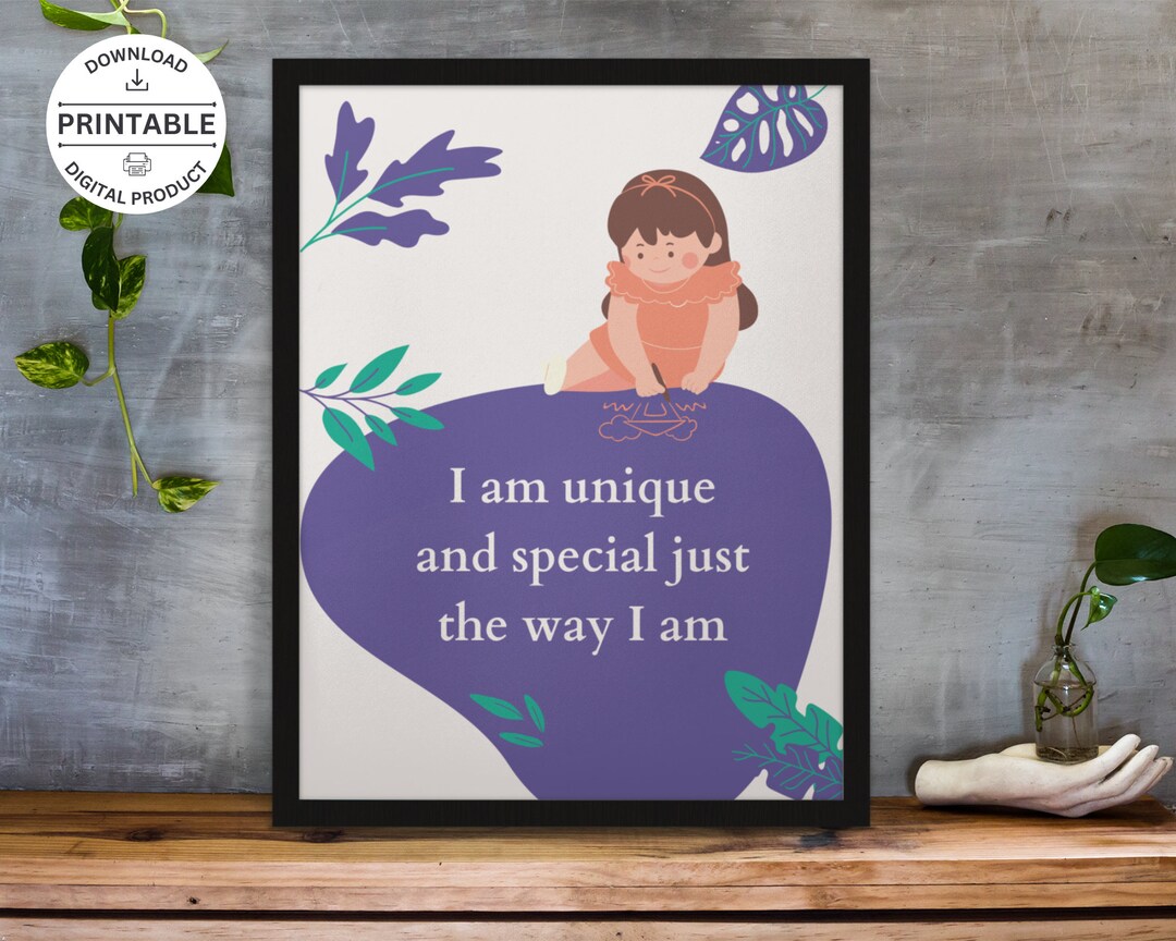 Kids Affirmations Poster: Positive Self-esteem Art (PDF) - Etsy