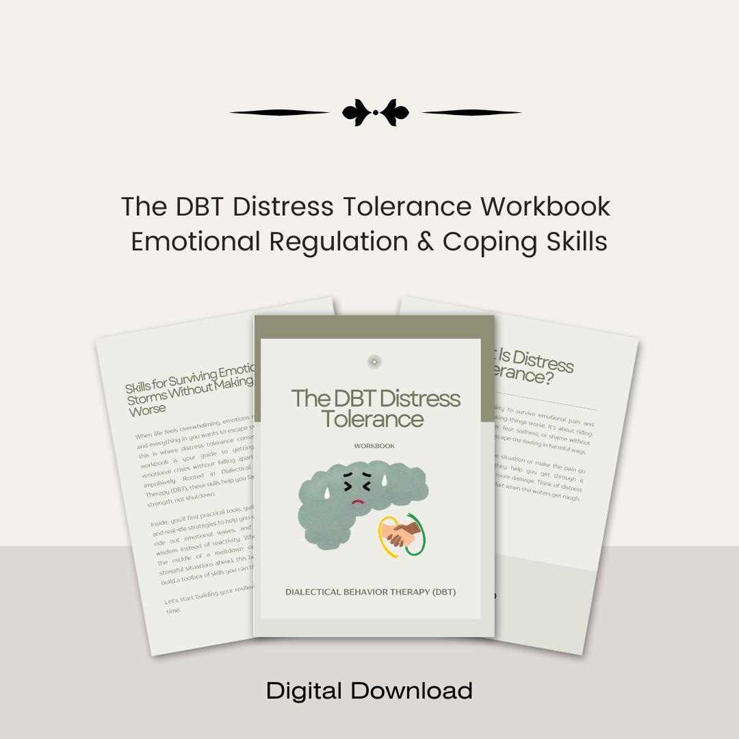 DBT Distress Tolerance Workbook: Emotional Regulation & Coping Skills ...
