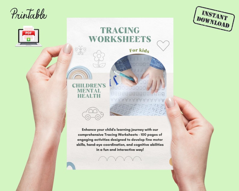 Tracing Worksheets Mega Bundle 100 Pages, Interactive Tracing Exercises ...