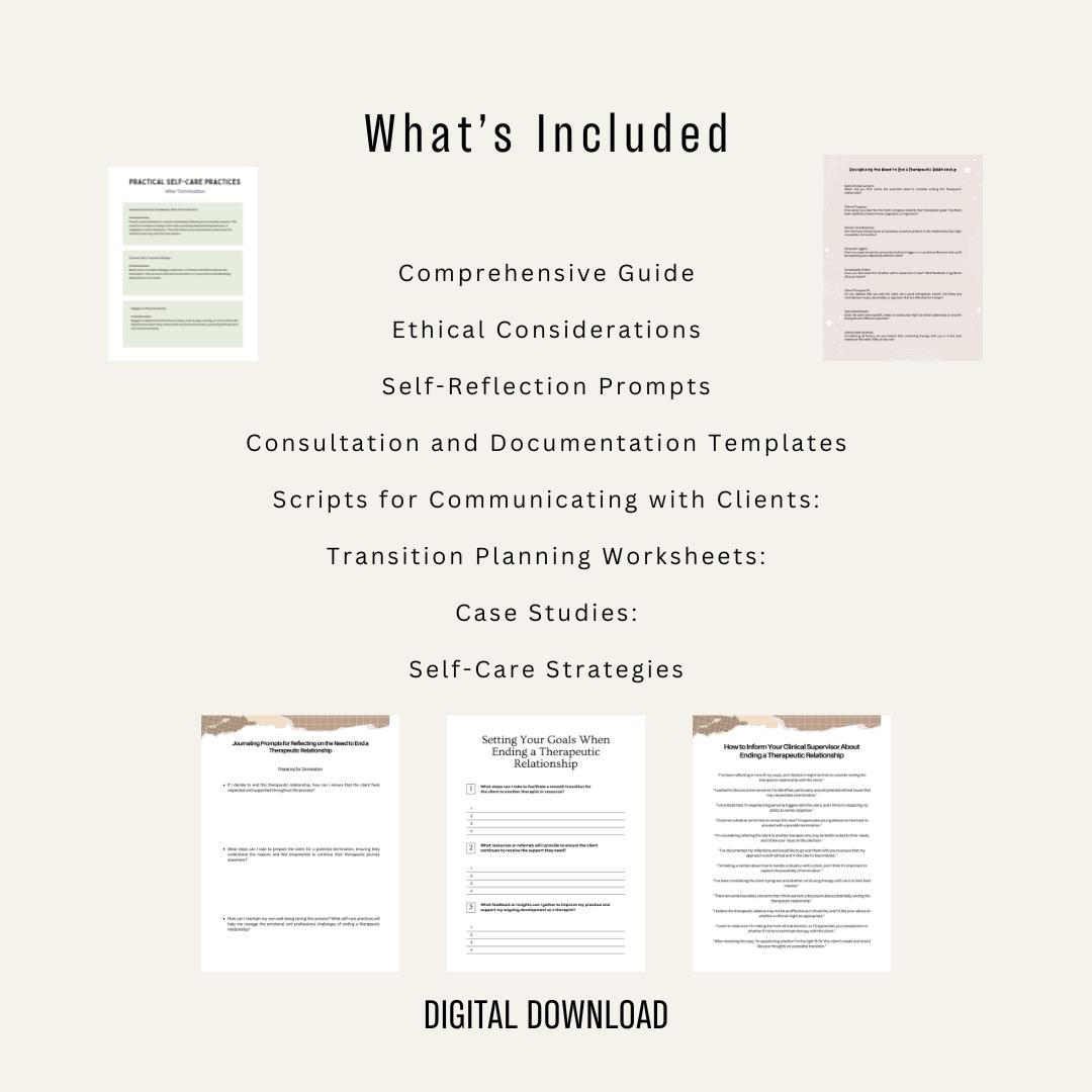 Therapist Termination Guide: Ending Therapy Templates (PDF) - Etsy