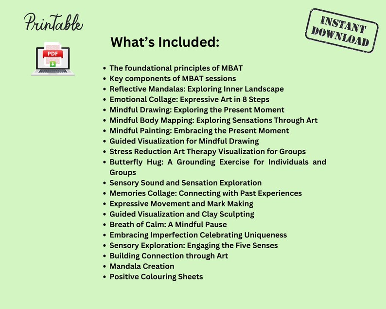 Mindfulness Art Therapy Exercises Bundle: Guided Mandalas (PDF) - Etsy