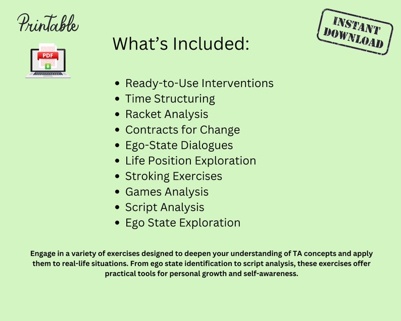 Transactional Analysis Interventions, Collection of Ready-to-use ...