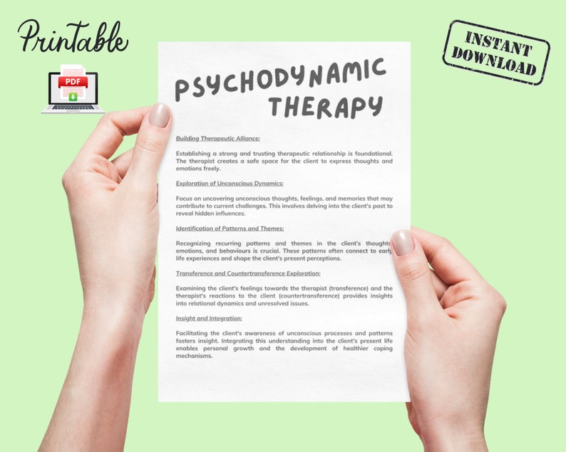 Psychodynamic Therapy Workbook: Self-exploration & Personal Growth (PDF ...