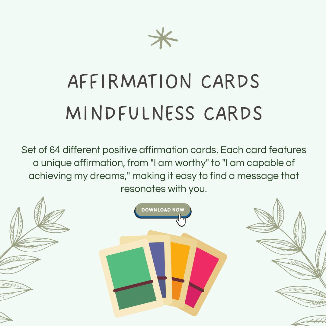 Affirmation Cards | Mental Health | Coping Cards | Therapy Tool ...