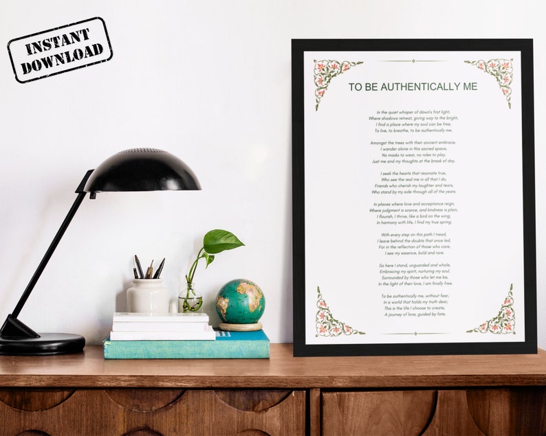 To Be Authentically Me Poem, True Self Poetry, Genuine Connections Poem ...