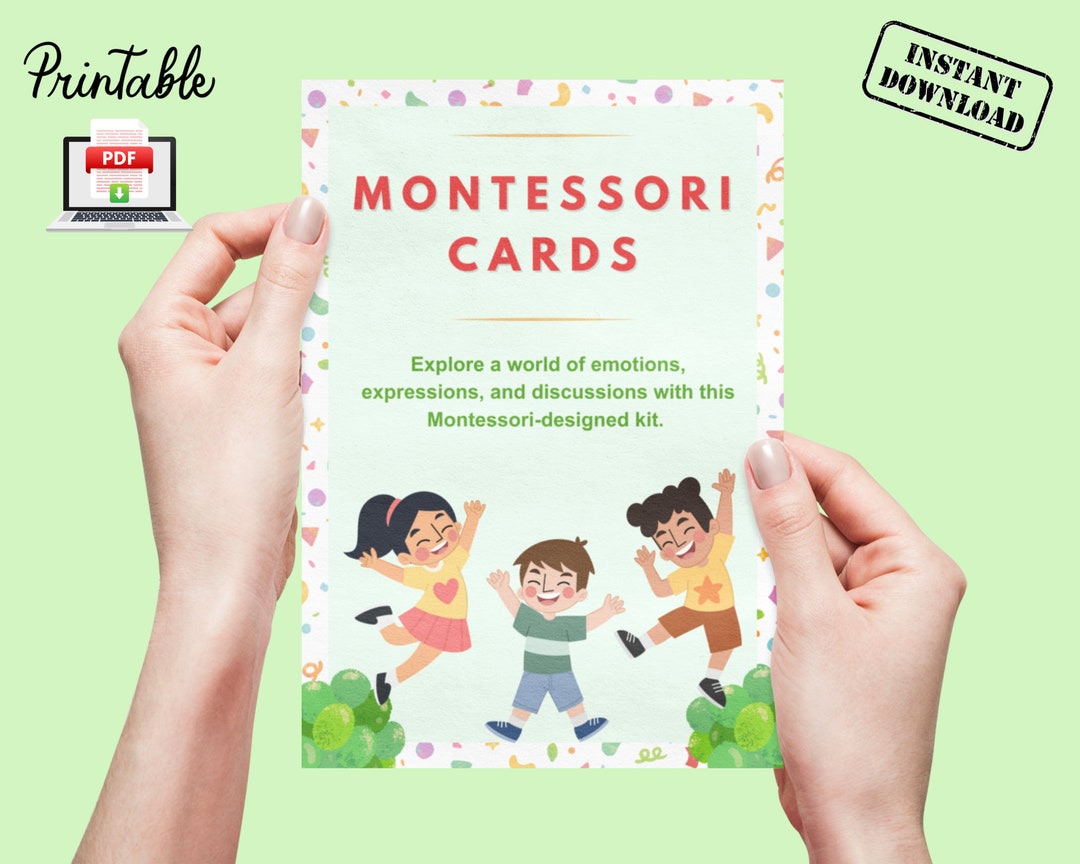 Montessori Cards, Montessori Emotions Discovery Kit, Playful Emotional ...