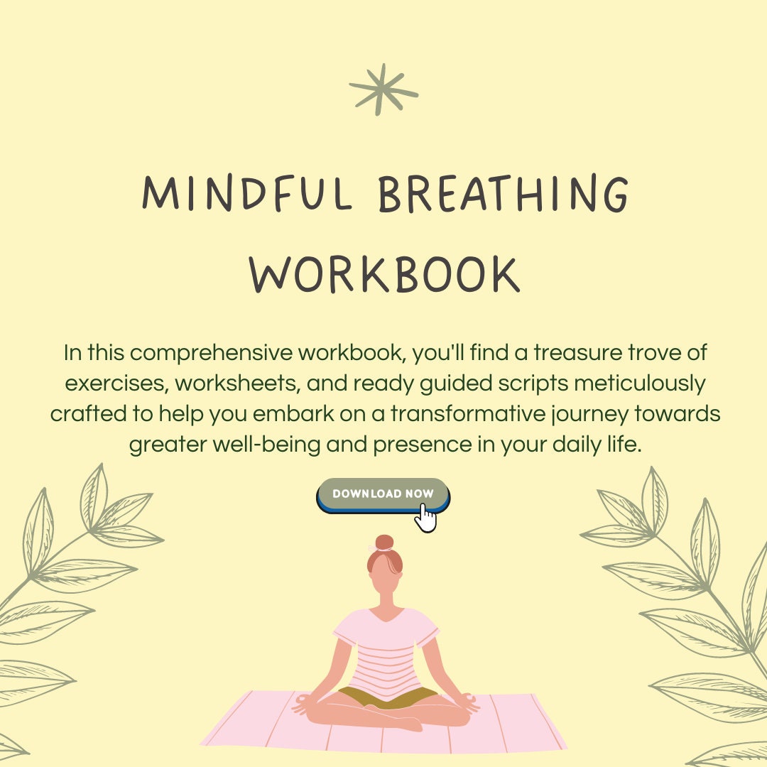 Mindful Breathing Workbook, Breathing Awareness Exercises, Meditation ...