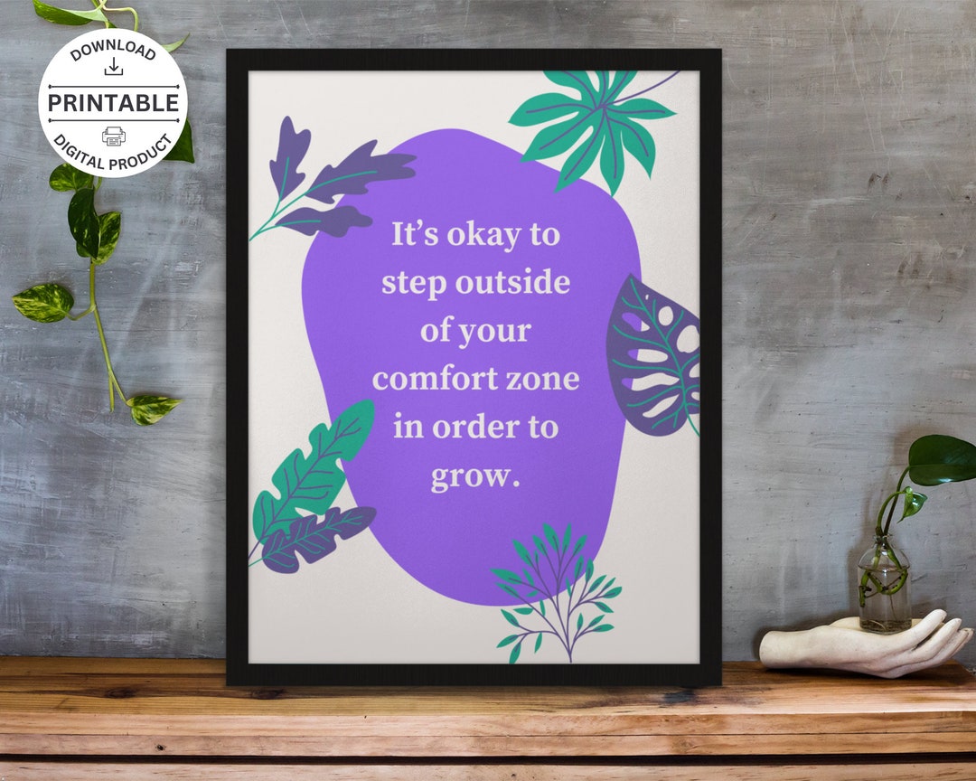 Motivational Poster, Inspirational Wall Décor, Positive Thinking Art ...