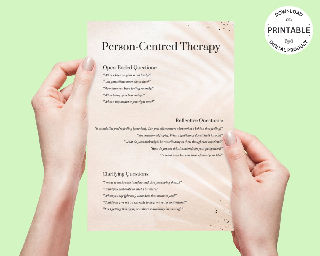Person-centred Questions for Therapists | Therapy Questions | Mental ...