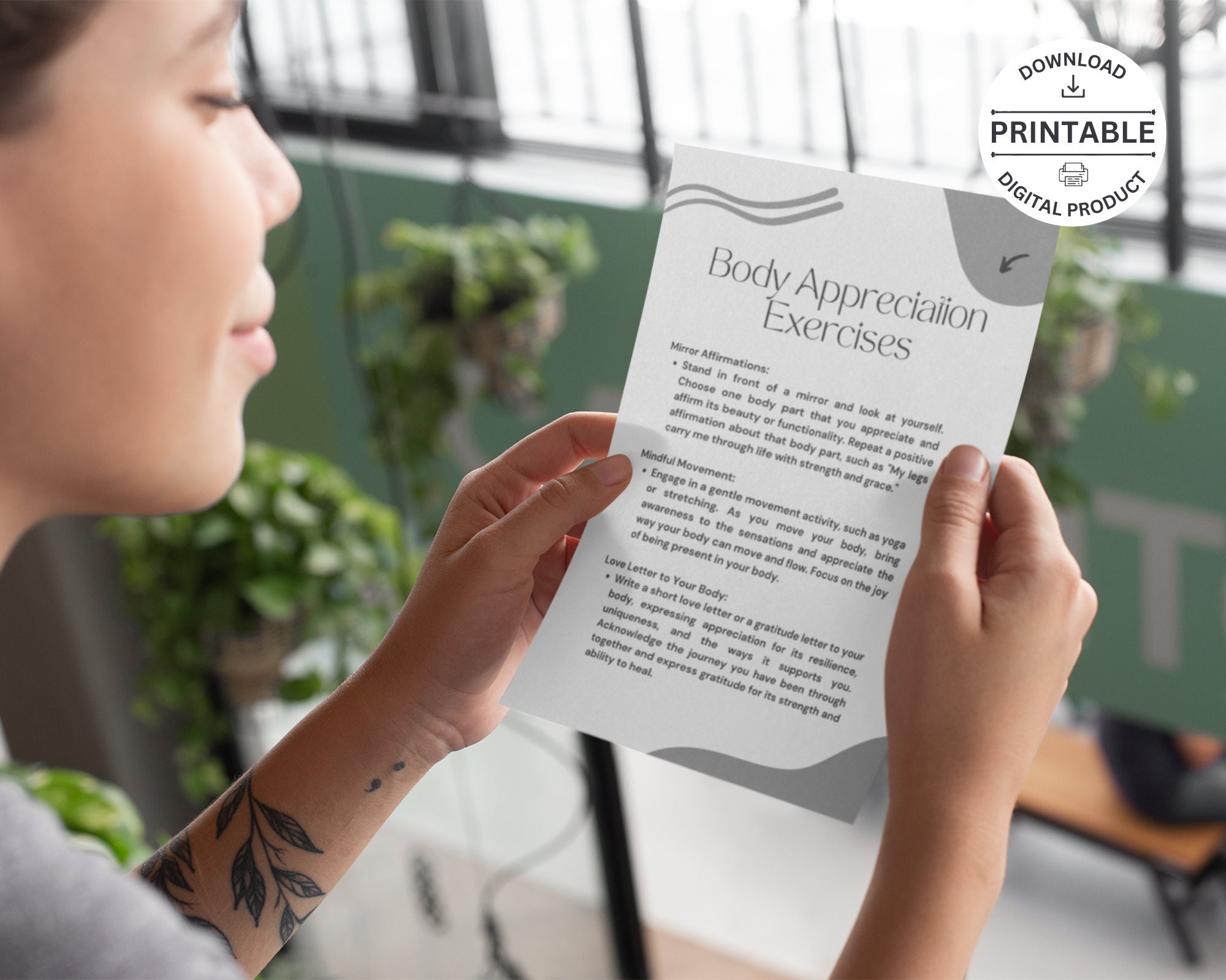 Body Acceptance Worksheets Therapy Resource Self-help Printable CBT ...