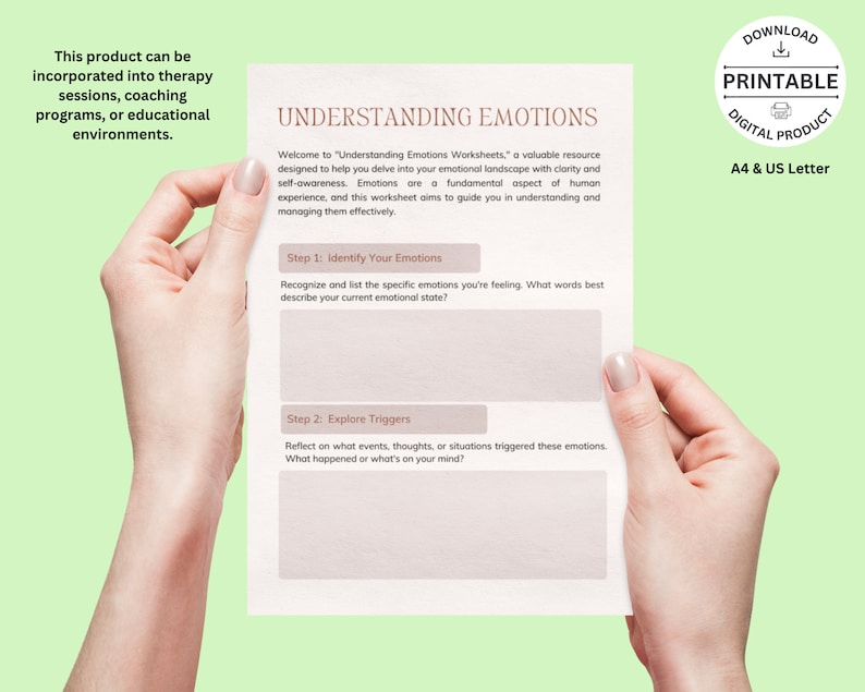 Understanding Emotions Worksheet | Emotion Recognition | Self-awareness ...