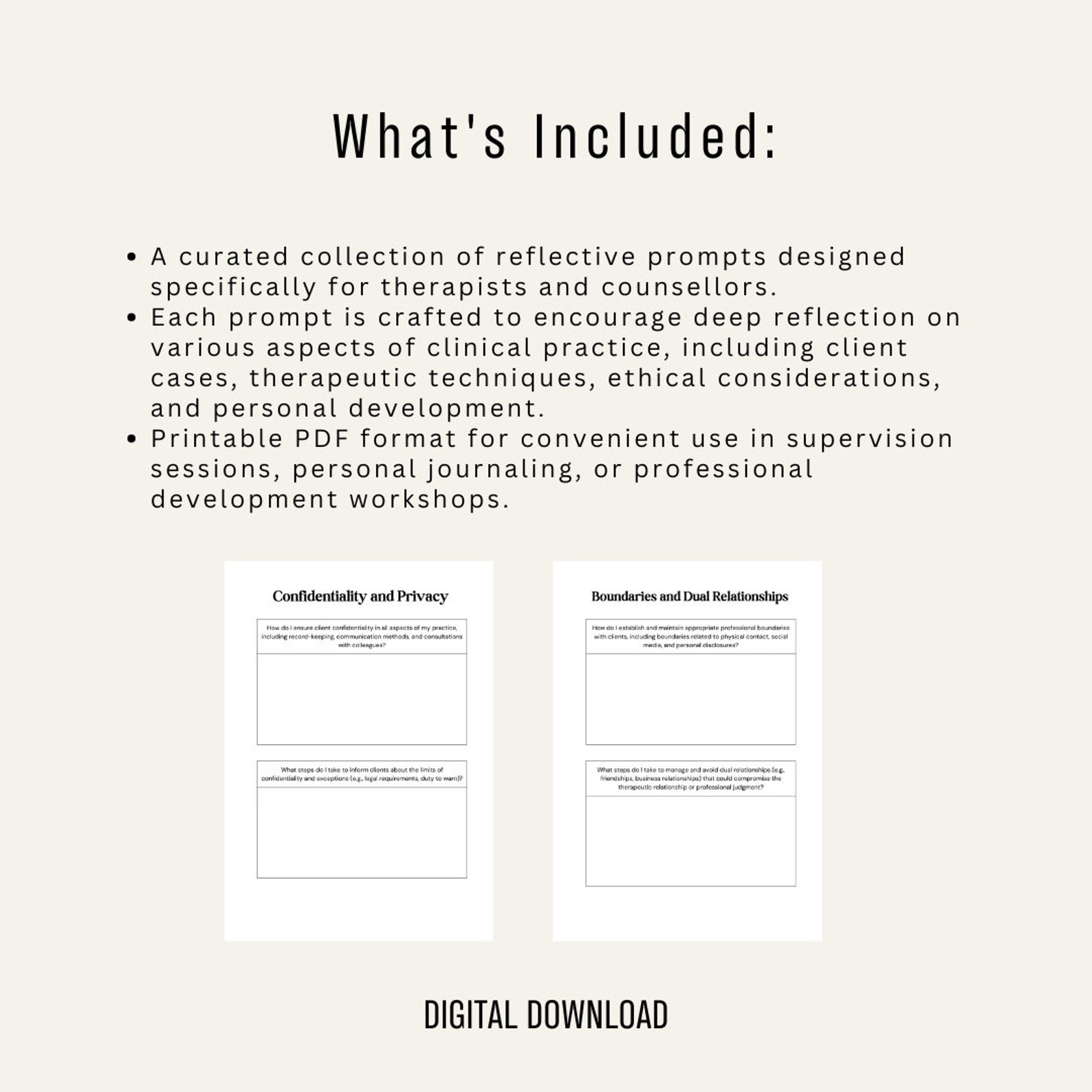 Supervision Reflections Enhancing Therapeutic Insight, Therapist Self ...