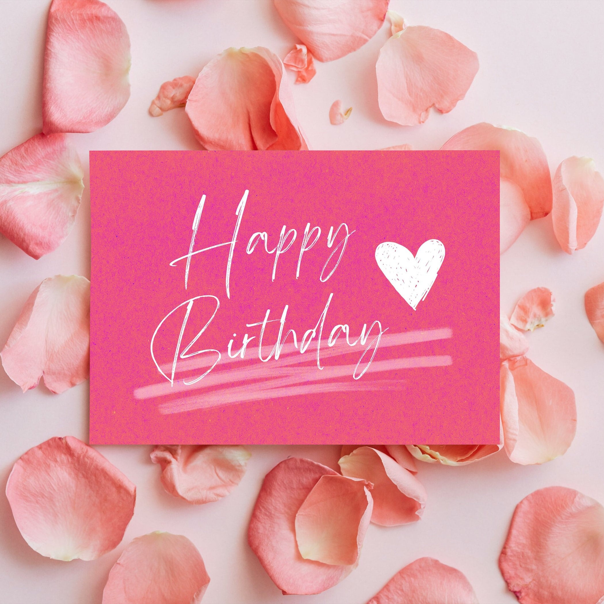 Printable Pink Happy Birthday Card Digital Download Birthday - Etsy