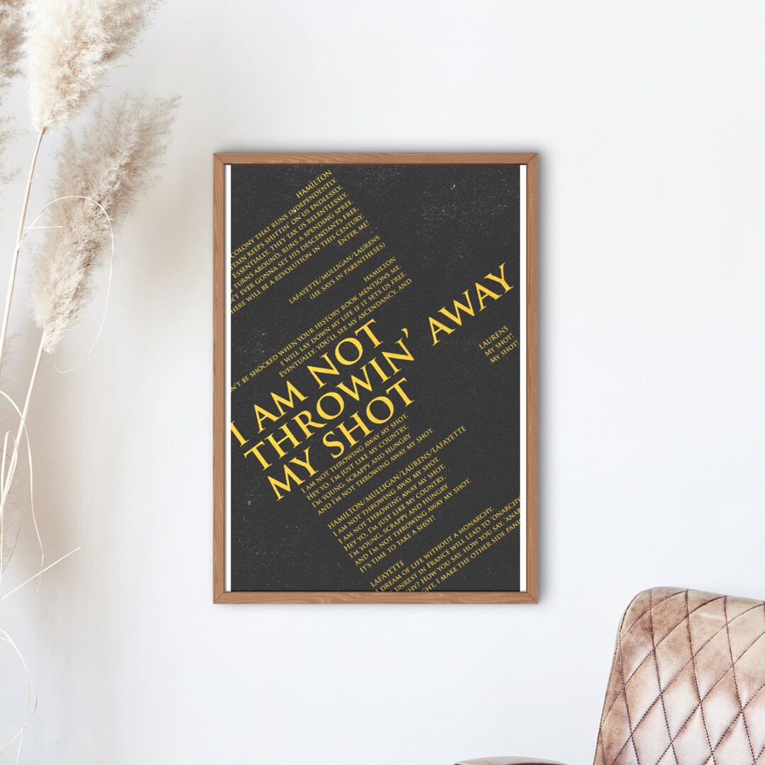 Hamilton My Shot Poster Broadway Musical Lin-manuel Miranda - Etsy