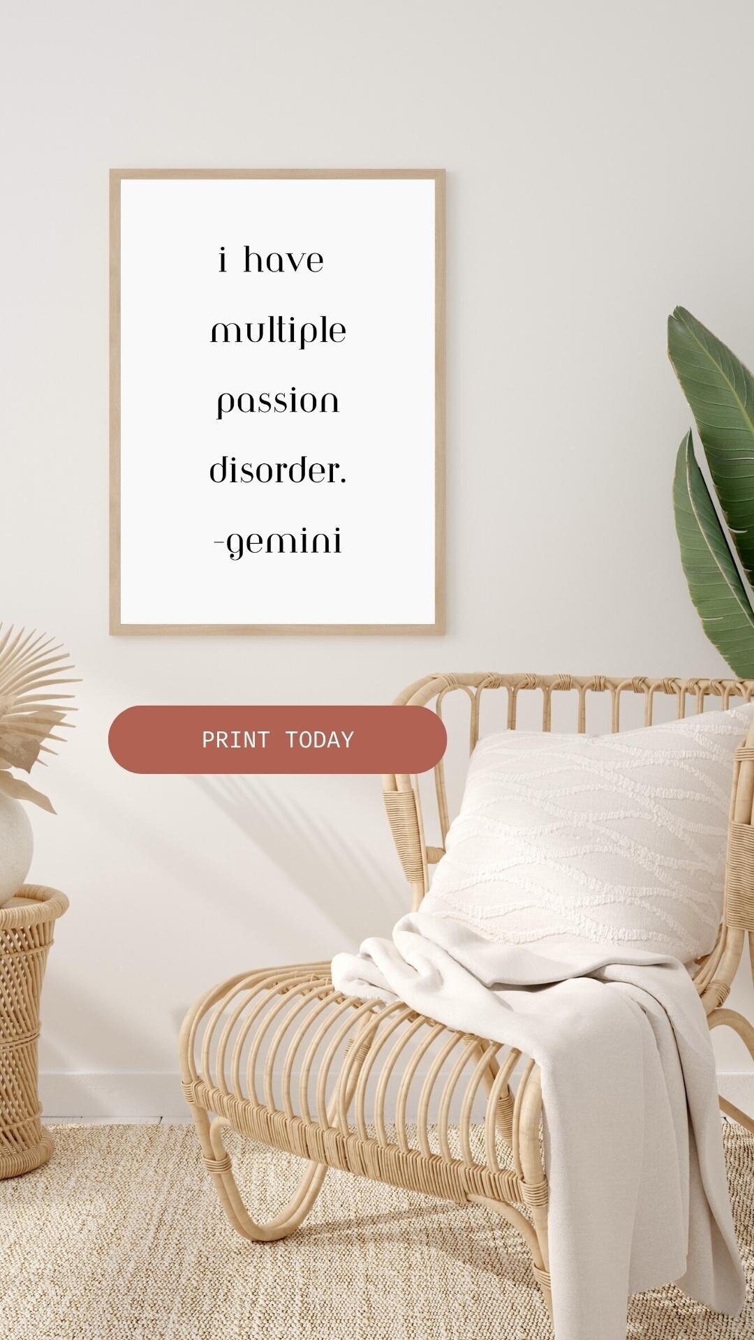 Gemini Quote Wall Art Printable - Etsy