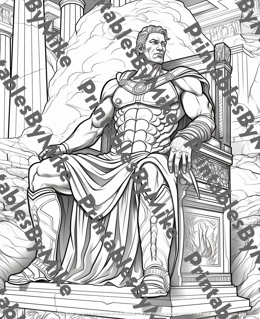 10 Greek God Coloring Pages. Instant Download - Etsy