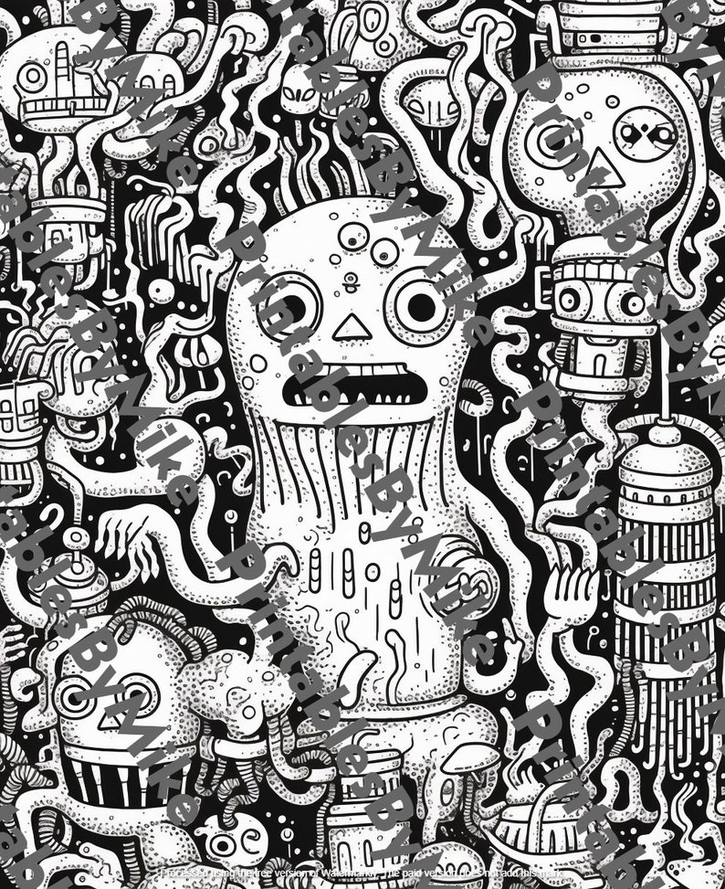 10 Creepy Coloring Book Pages. All Ages. Zombies and Ghosts - Etsy