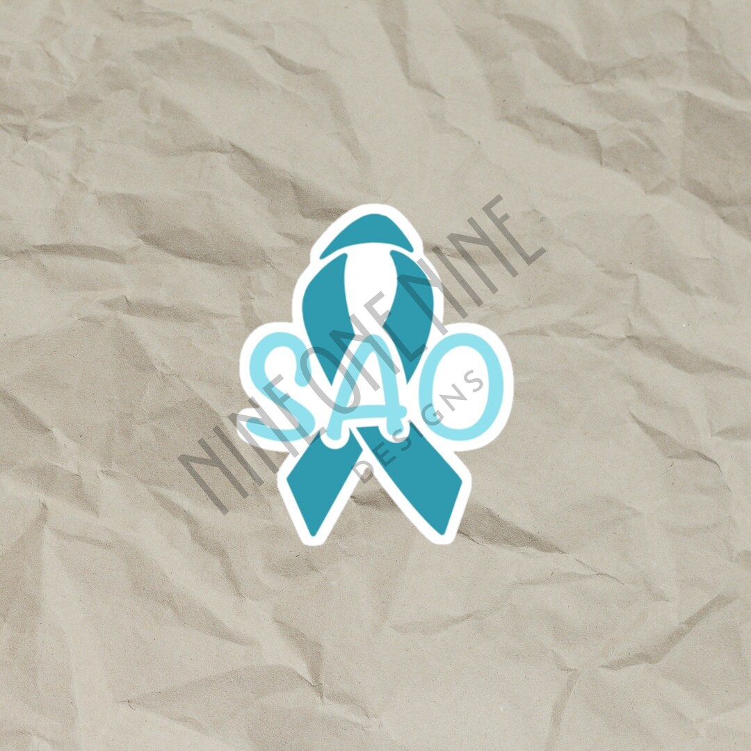 Sigma Alpha Omega Teal Ribbon Sticker Sigma Alpha Omega Sorority Gifts ...