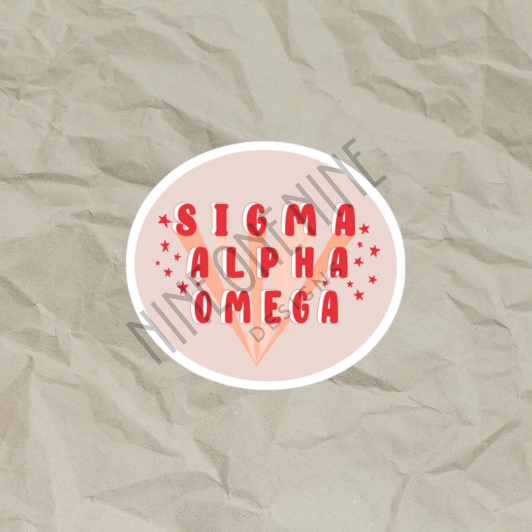 Sigma Alpha Omega Superhero Sticker Sigma Alpha Omega Sorority Gifts ...