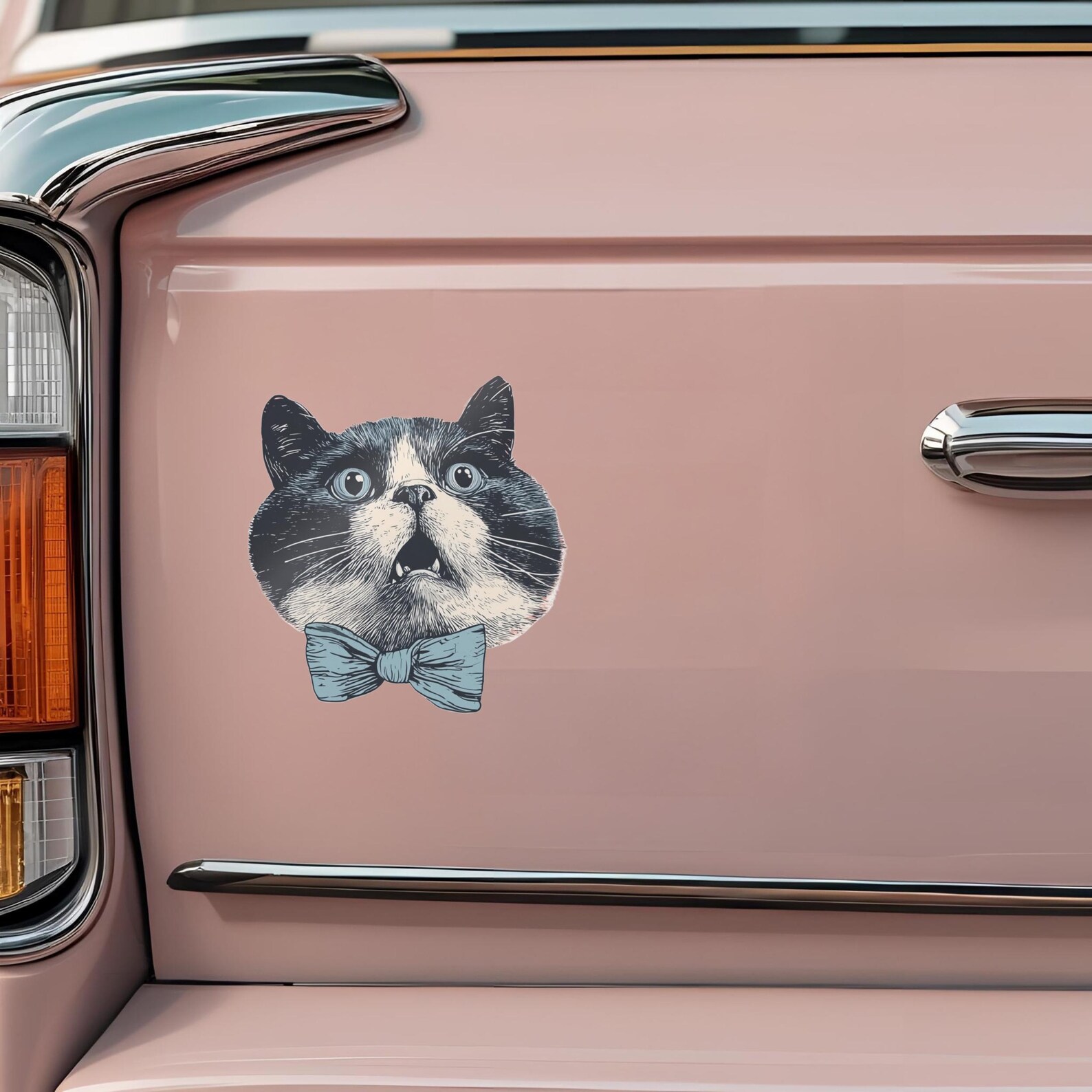 Funny Cat Vinyl Sticker, Bow Tie, Car Decal (set of 2) - Etsy