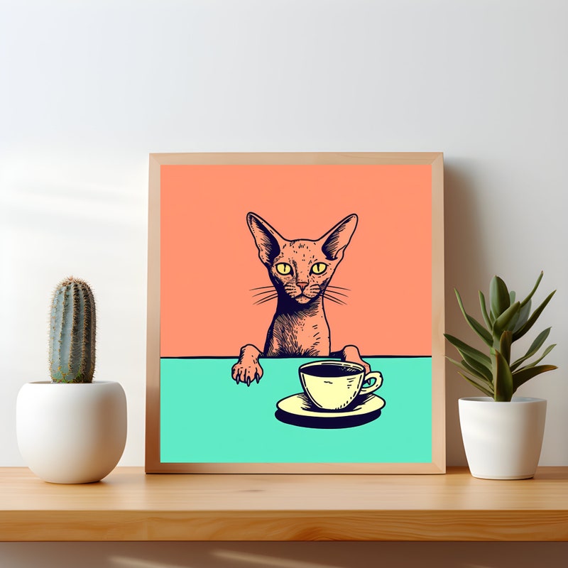 Sphynx Cat Art - Etsy