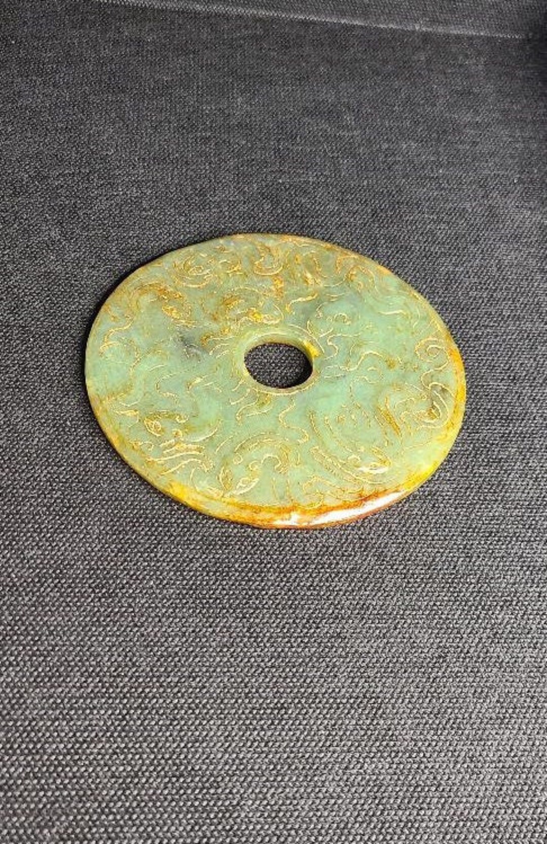 Ancient Chinese Neolithic Hongshan Period Jade Bi Disc Ceremonial ...