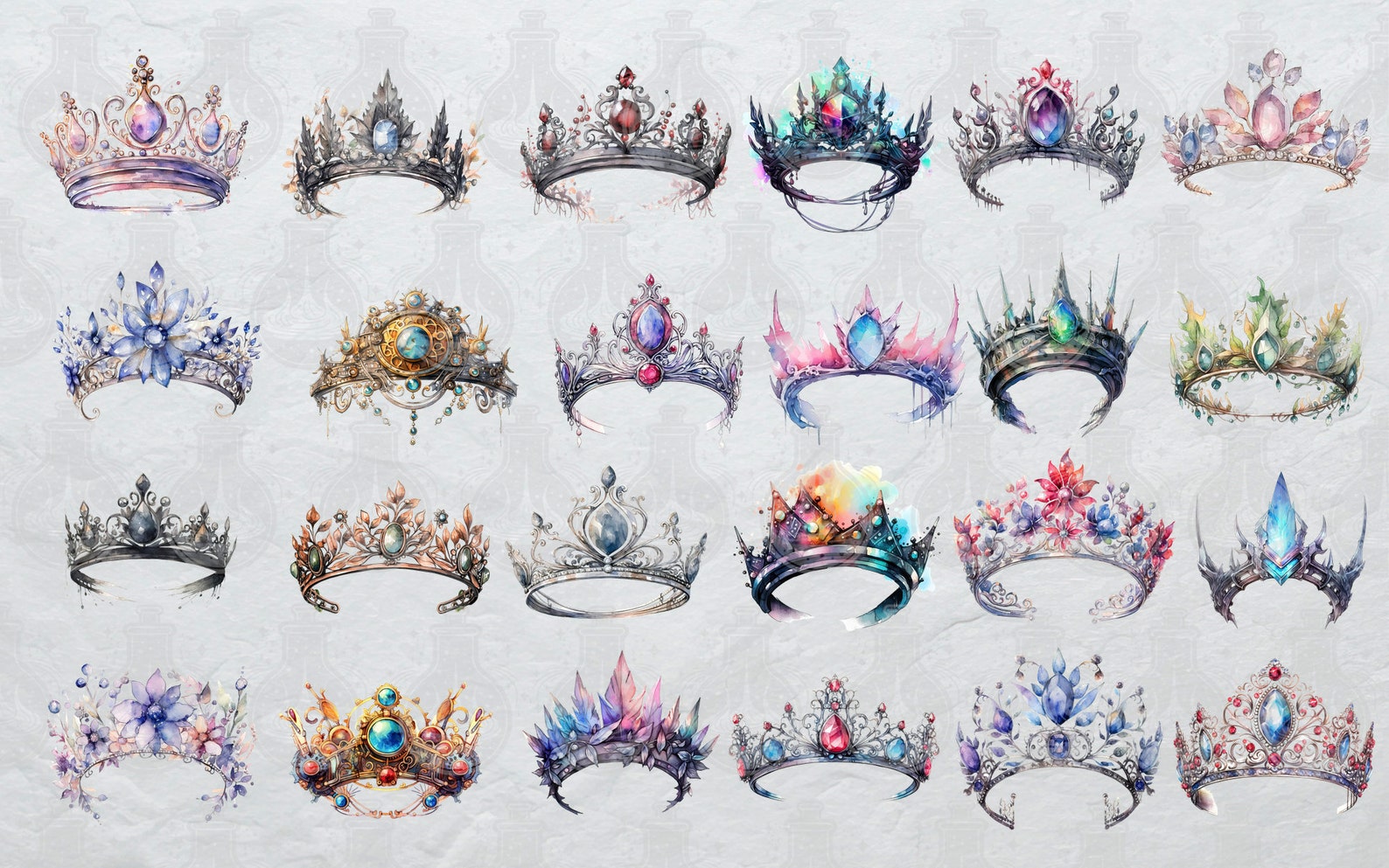 24 Watercolor Tiara Clipart, Regal, Royal, Crown, Coronet, Corona ...