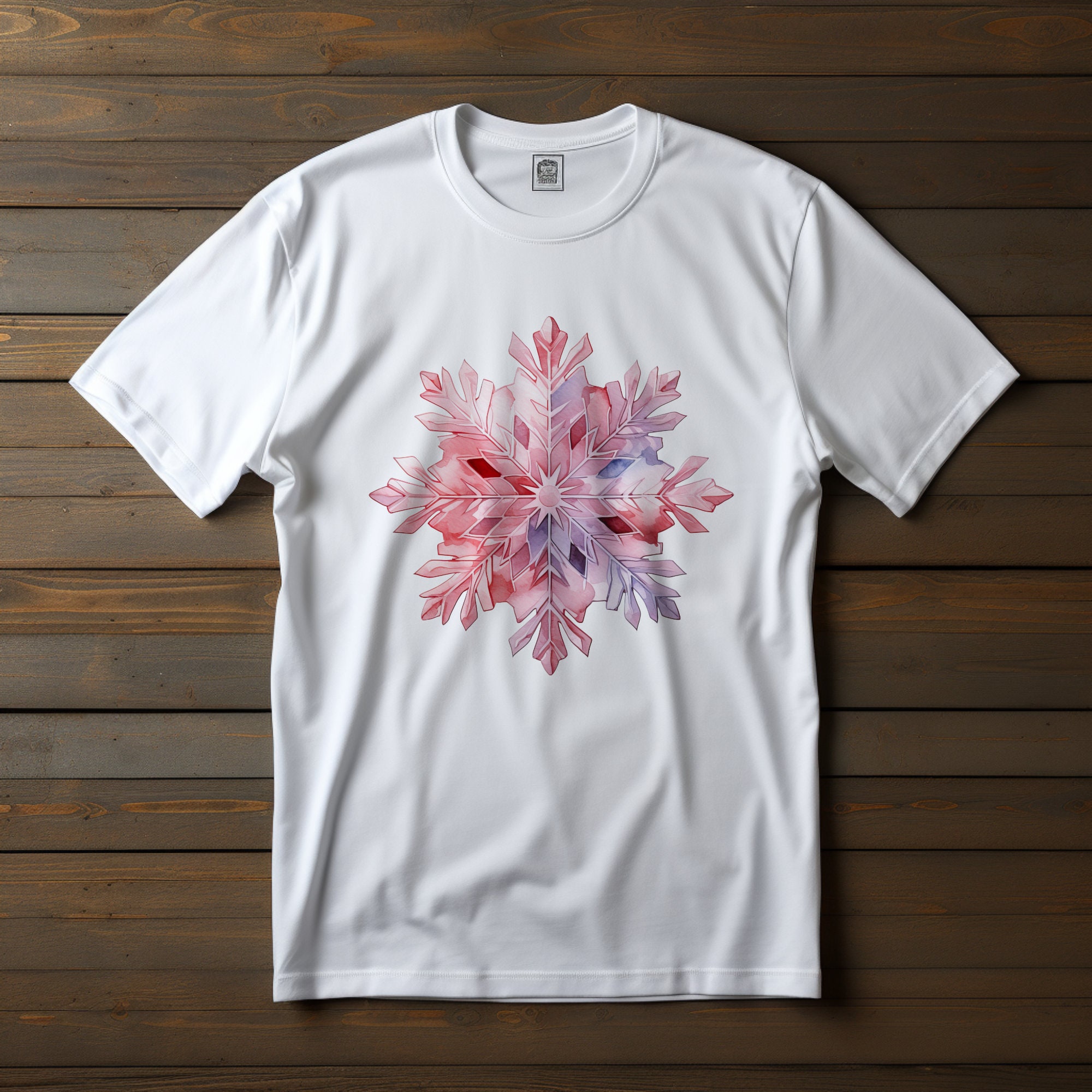 15 Watercolor Pink Snowflakes Clipart, Winter Wonderland, Holiday Decor ...