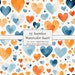 55 Seamless Watercolor Heart Pattern, Digital Paper Pack, Light, Love ...