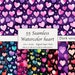 55 Seamless Watercolor Heart Pattern, Digital Paper Pack, Dark, Love ...