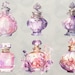 30 Watercolor Perfume Bottle Clipart, Victorian, Pink, Purple ...