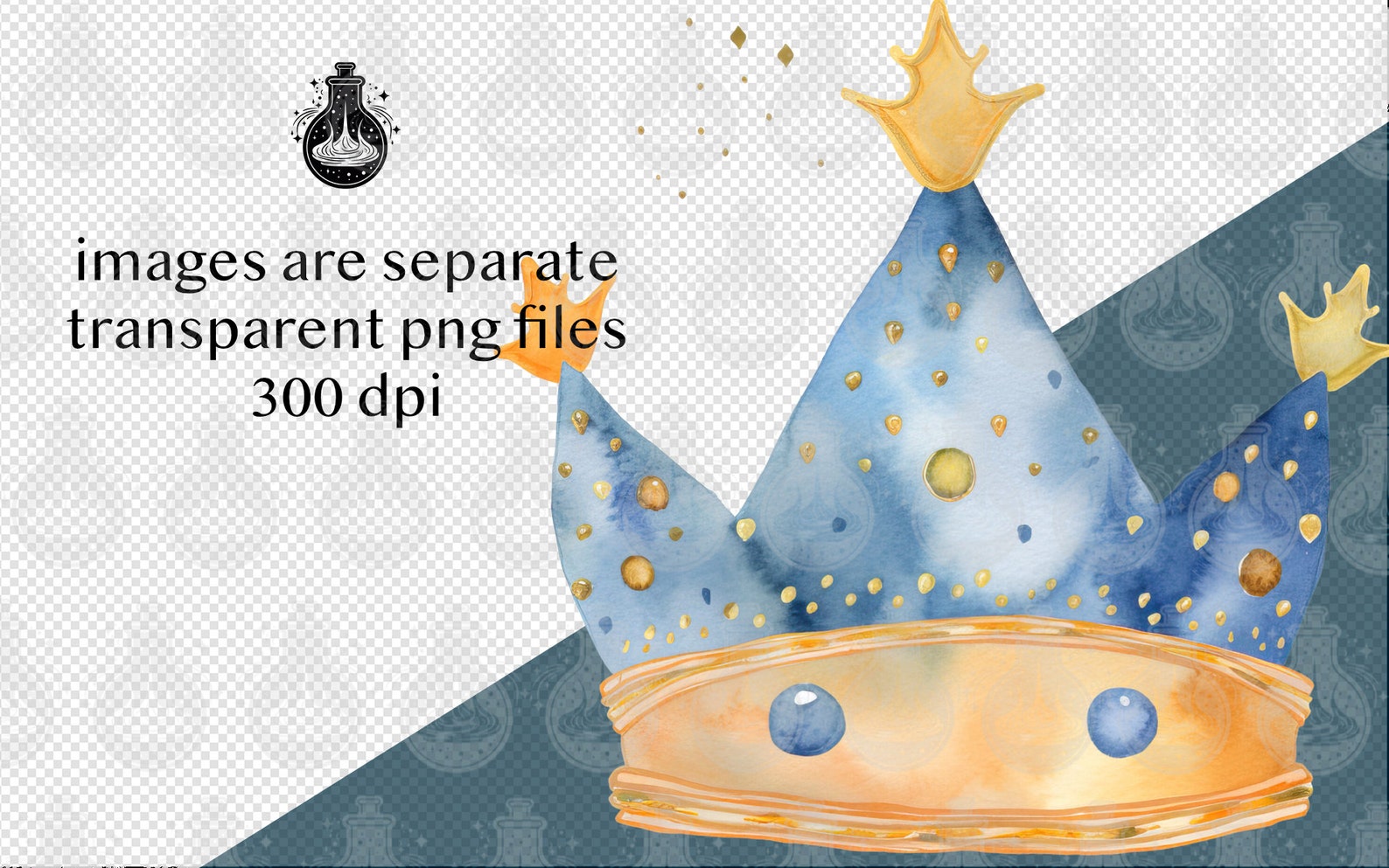 40 Cute Watercolor Crown Clipart, Cute, Royal, Hand Drawn Style, High ...