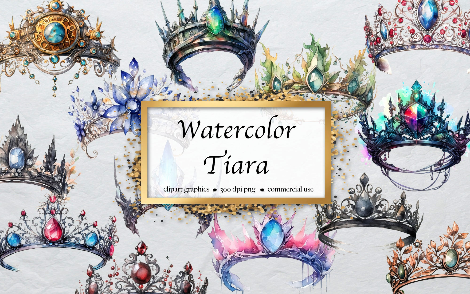 24 Watercolor Tiara Clipart, Regal, Royal, Crown, Coronet, Corona ...