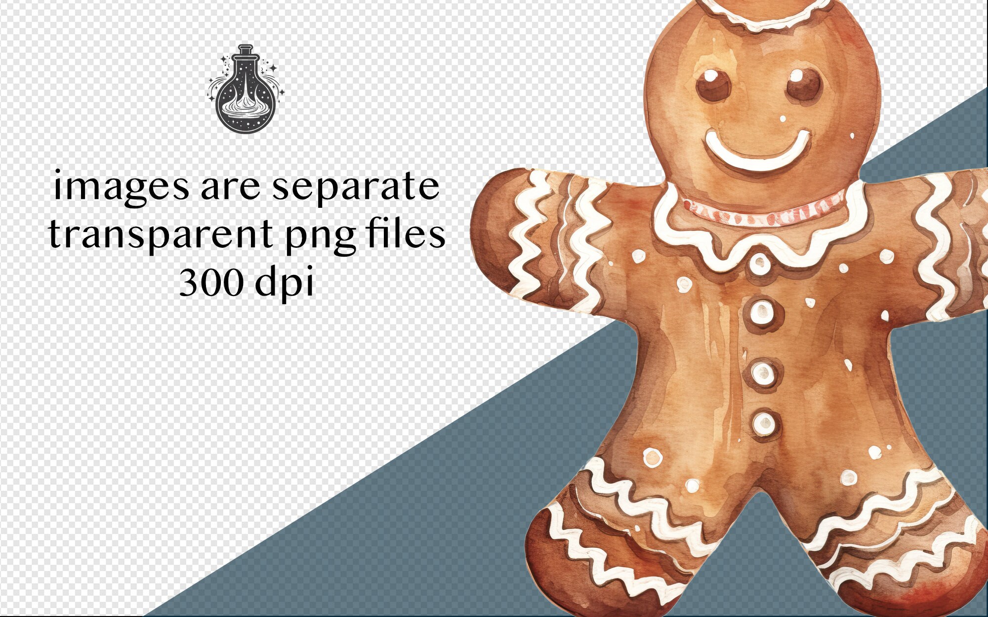 30 Watercolor Gingerbread Cookie Clipart Festive Bakery - Etsy