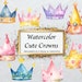 40 Cute Watercolor Crown Clipart, Cute, Royal, Hand Drawn Style, High ...
