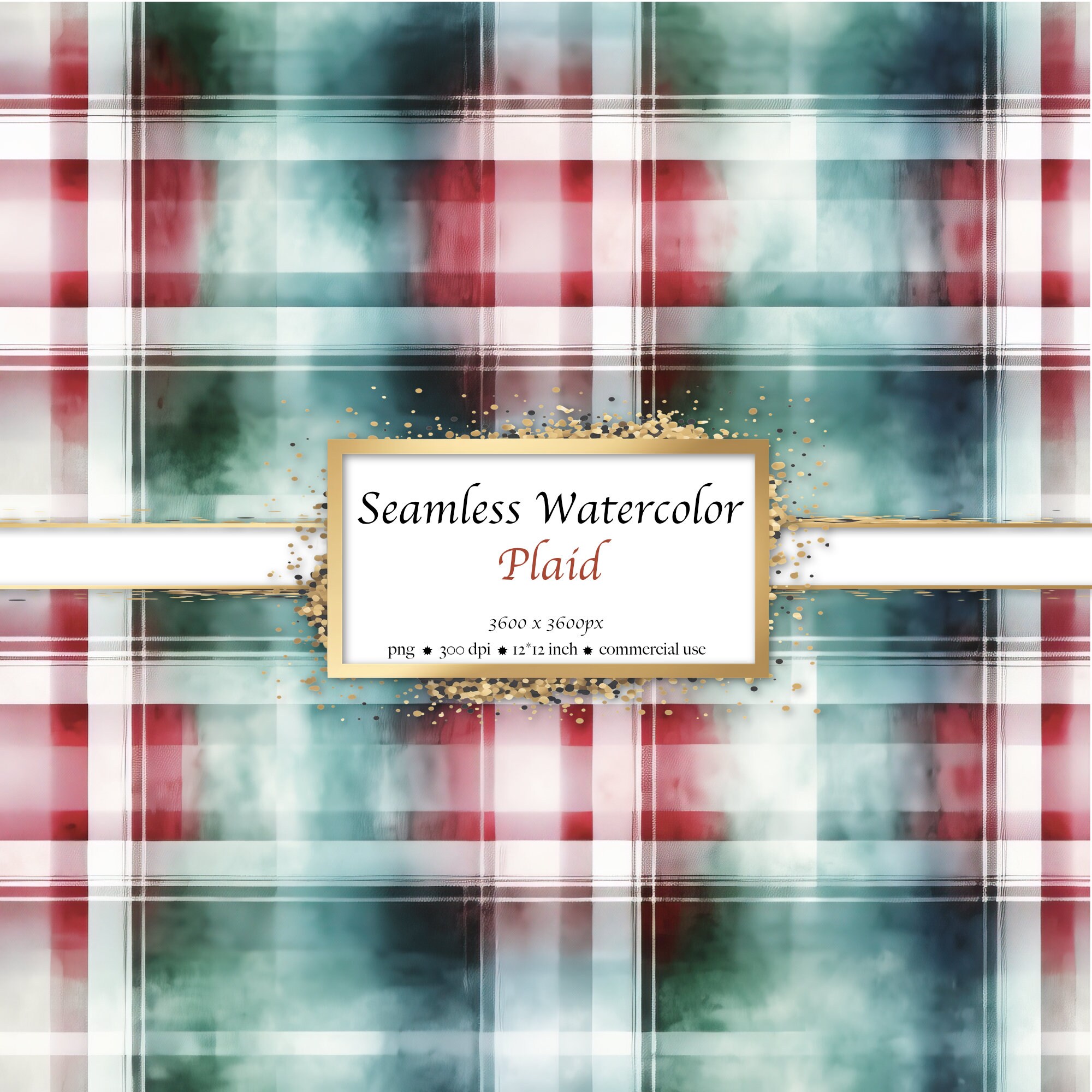 30 Seamless Watercolor Plaid Pattern, Digital Paper Pack, Vintage ...